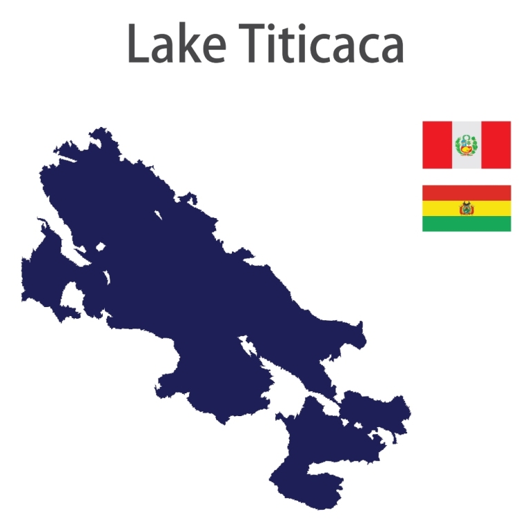 Vista Satelital del Lago Titicaca en Puno - Perú