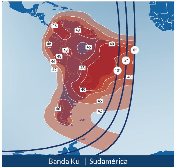 Anik F1 a 107.3º W: All Satellite Coverage Map: Huella satelital y ...